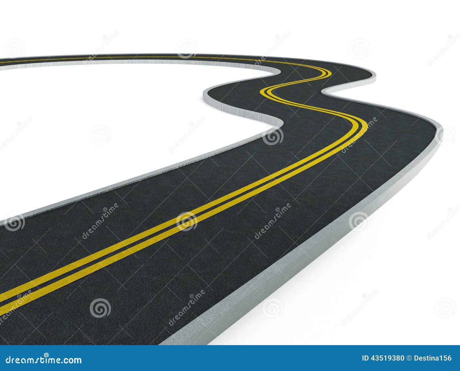 Strada asfaltata curva fotografia stock. Immagine di rotazione - 43519380