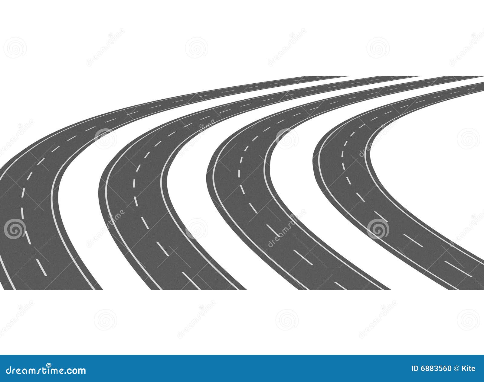 Strada Asfaltata Della Curva 05 Illustrazione di Stock - Illustrazione ...