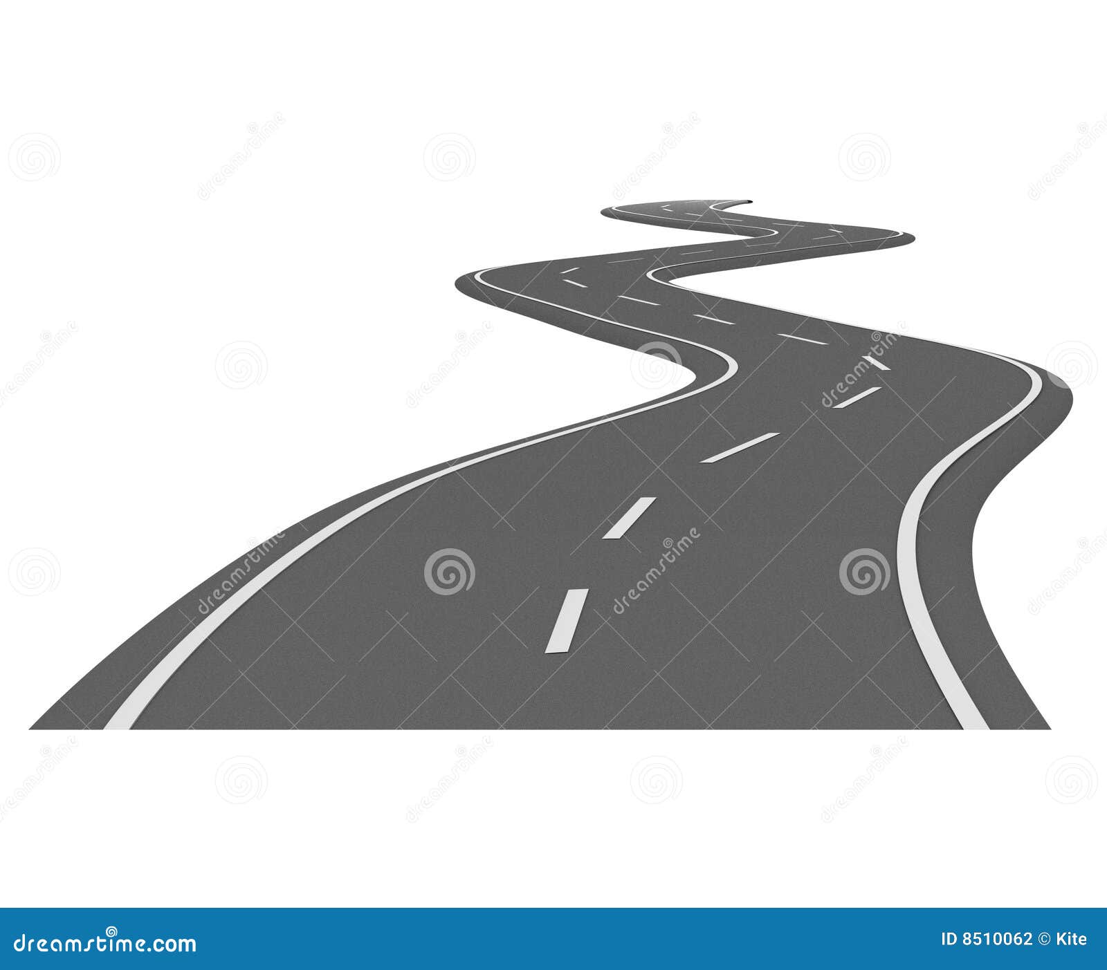 Strada Asfaltata Della Curva 7 Illustrazione di Stock - Illustrazione ...