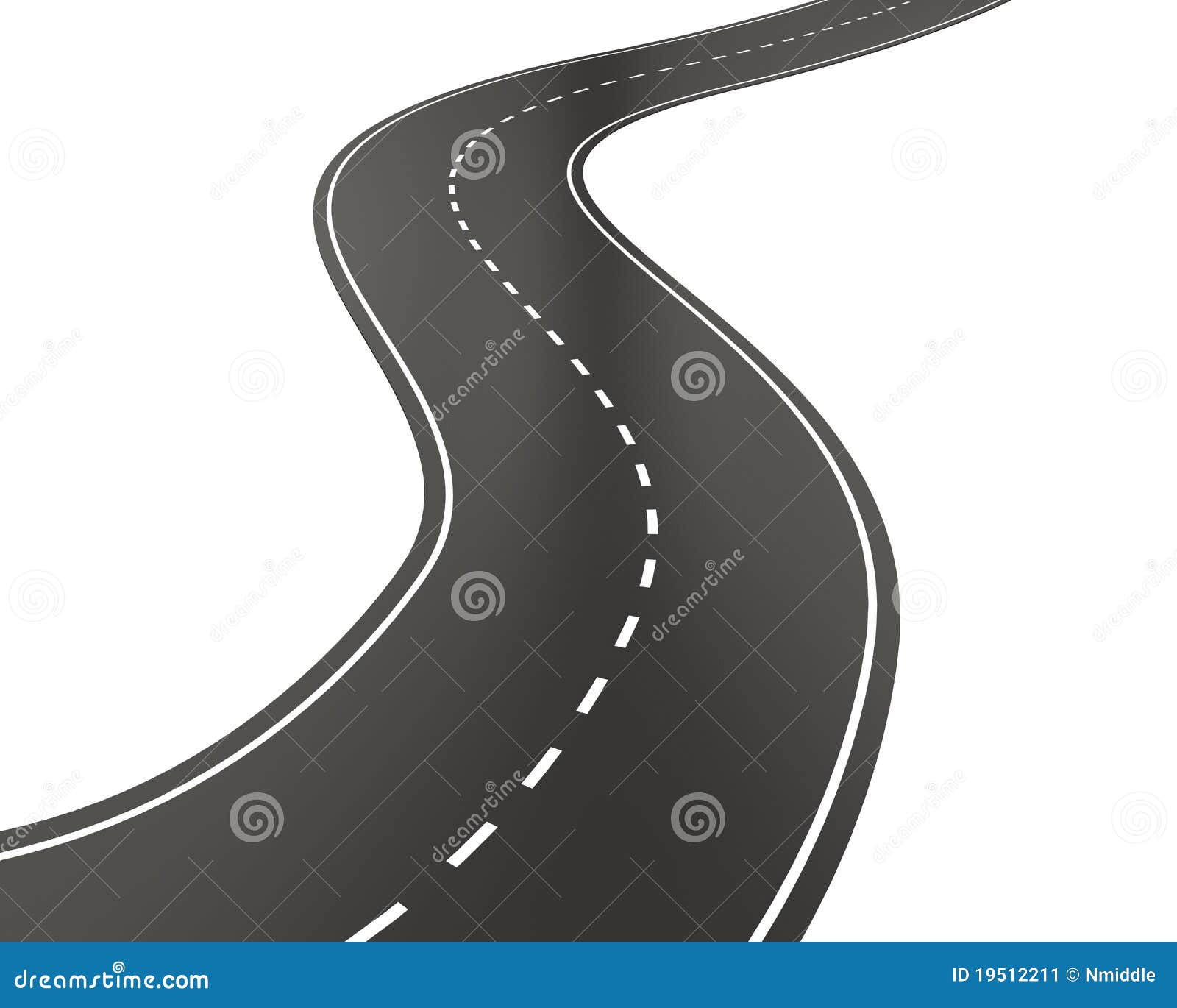 Strada curva illustrazione di stock. Illustrazione di azionamento ...