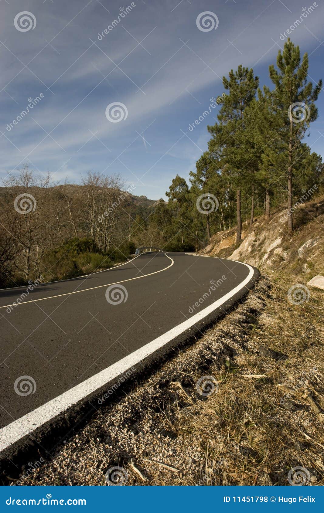Strada Della Montagna Con Molte Curve Fotografia Stock - Immagine di ...