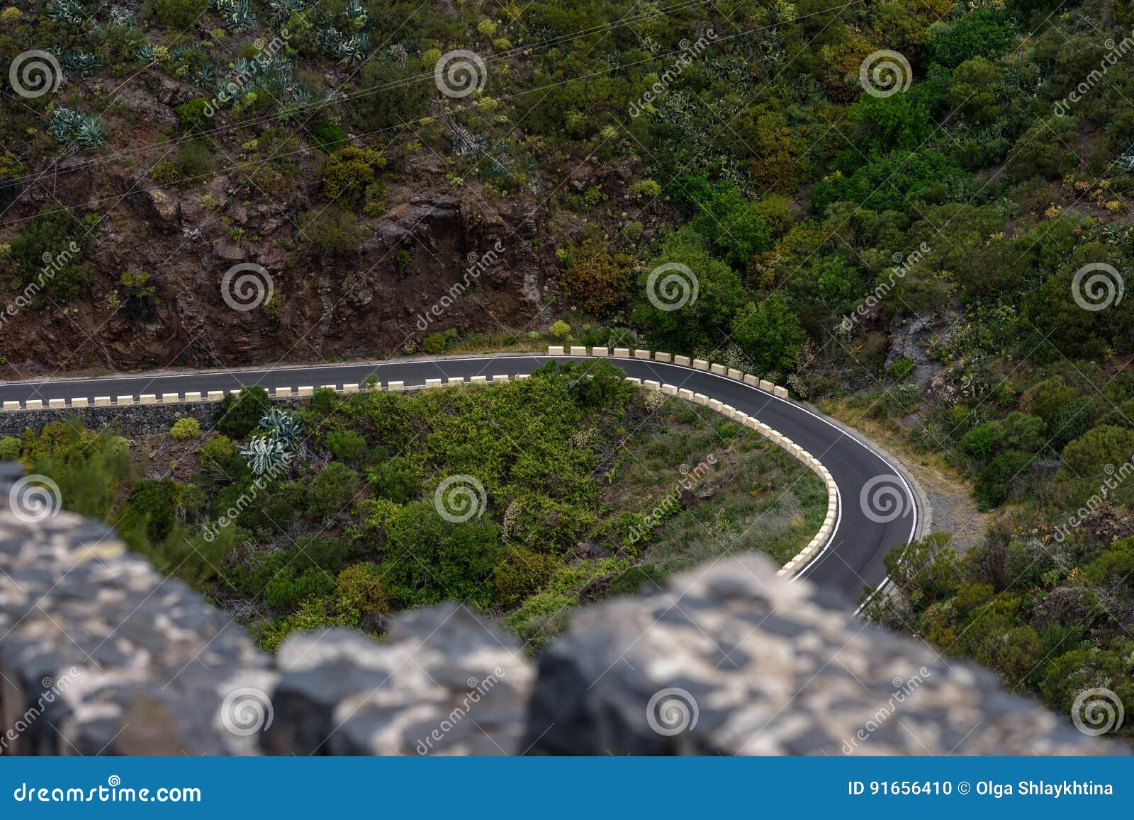 Strada Della Montagna, Vista Aerea Fotografia Stock - Immagine di ...