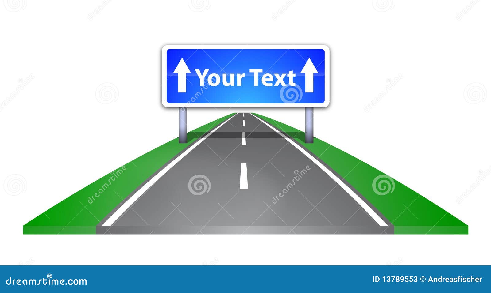 Strada principale e segno illustrazione vettoriale. Illustrazione di ...