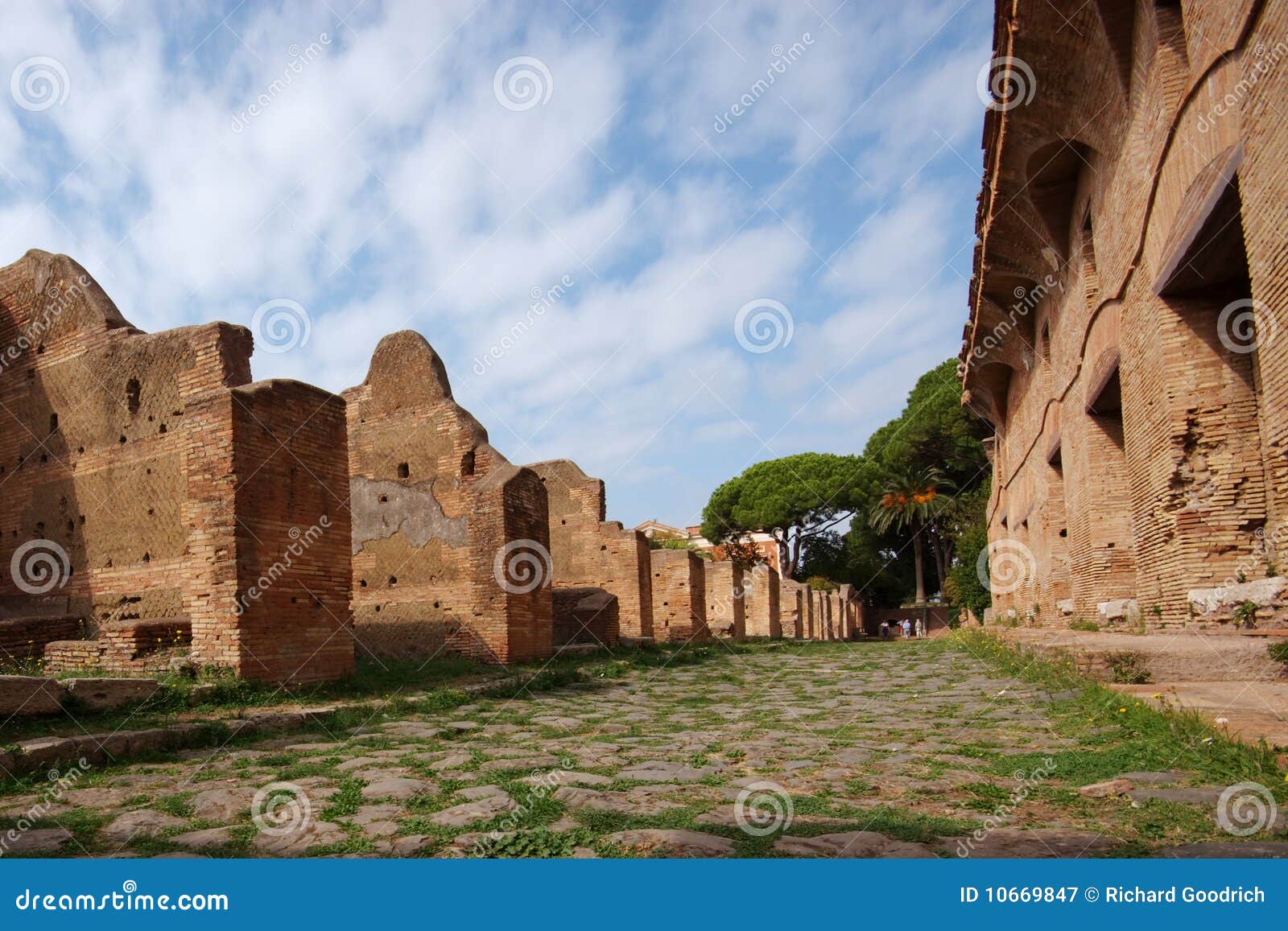 Strada Romana, Ostia Antica, Italia Immagine Stock - Immagine di ...