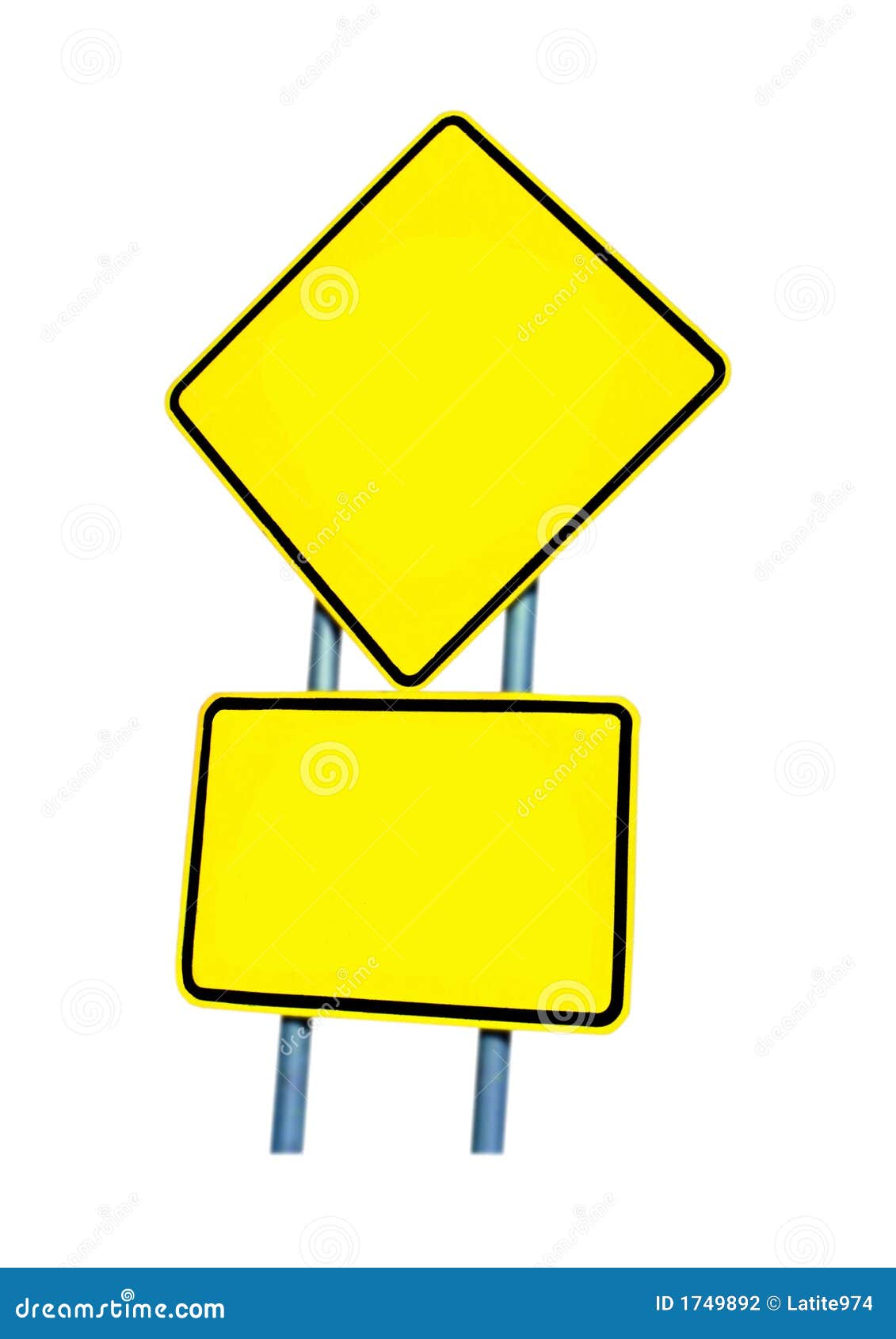Strada-segno giallo fotografia stock. Immagine di giallo - 1749892