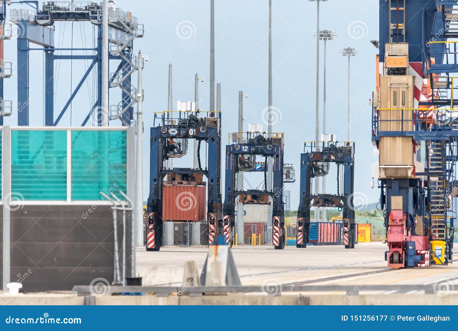 Straddle Carrier Shipping Container Editorial Image | CartoonDealer.com ...