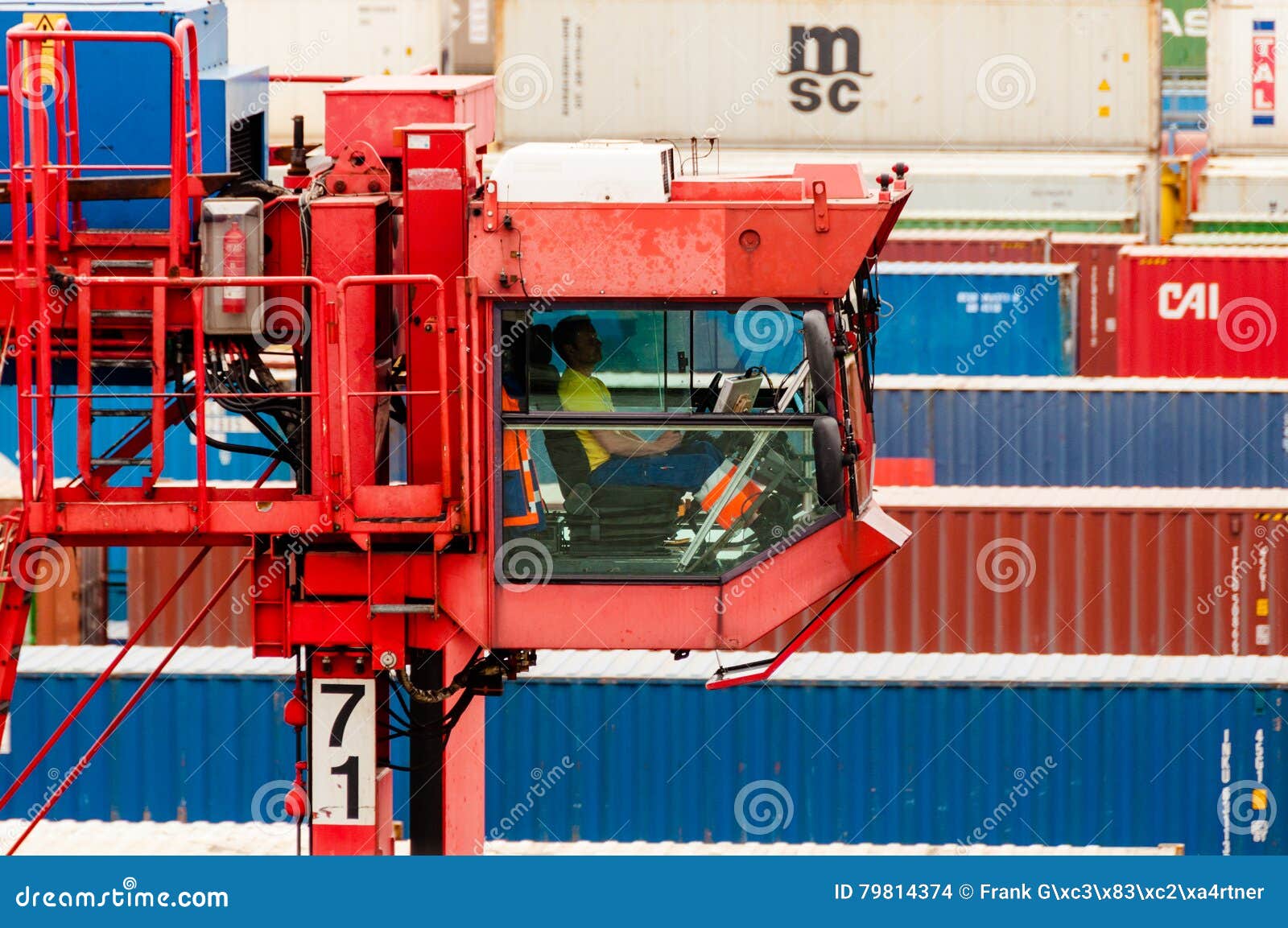 Straddle Carrier Shipping Container Editorial Image | CartoonDealer.com ...