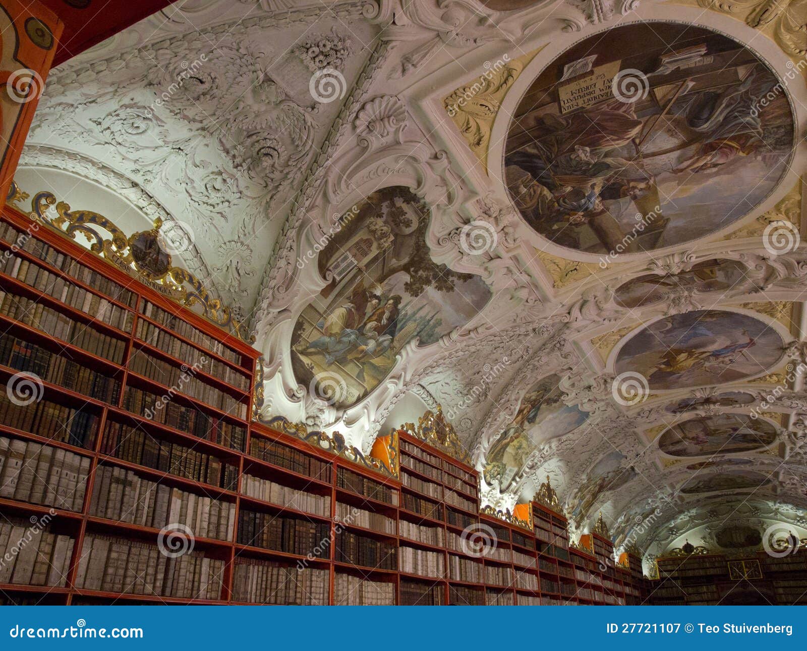 The Strahov Library in Prague. Stock Image - Image of ancient, library ...