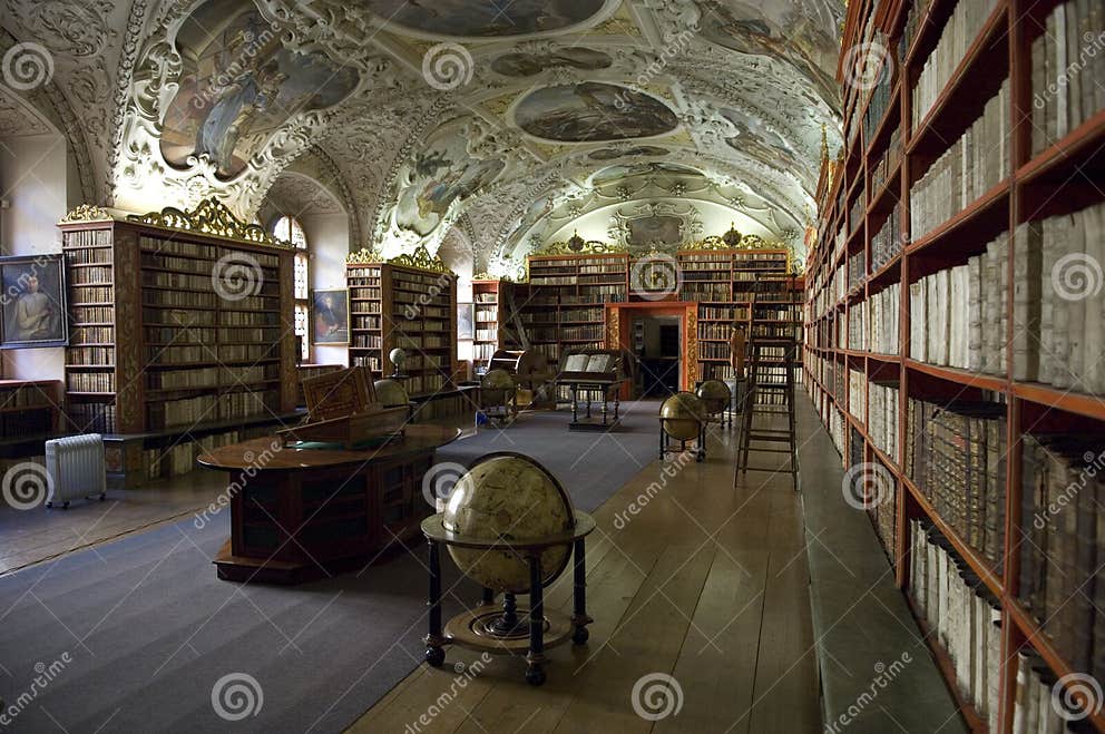 Strahov Library in Prague stock image. Image of science - 9152315