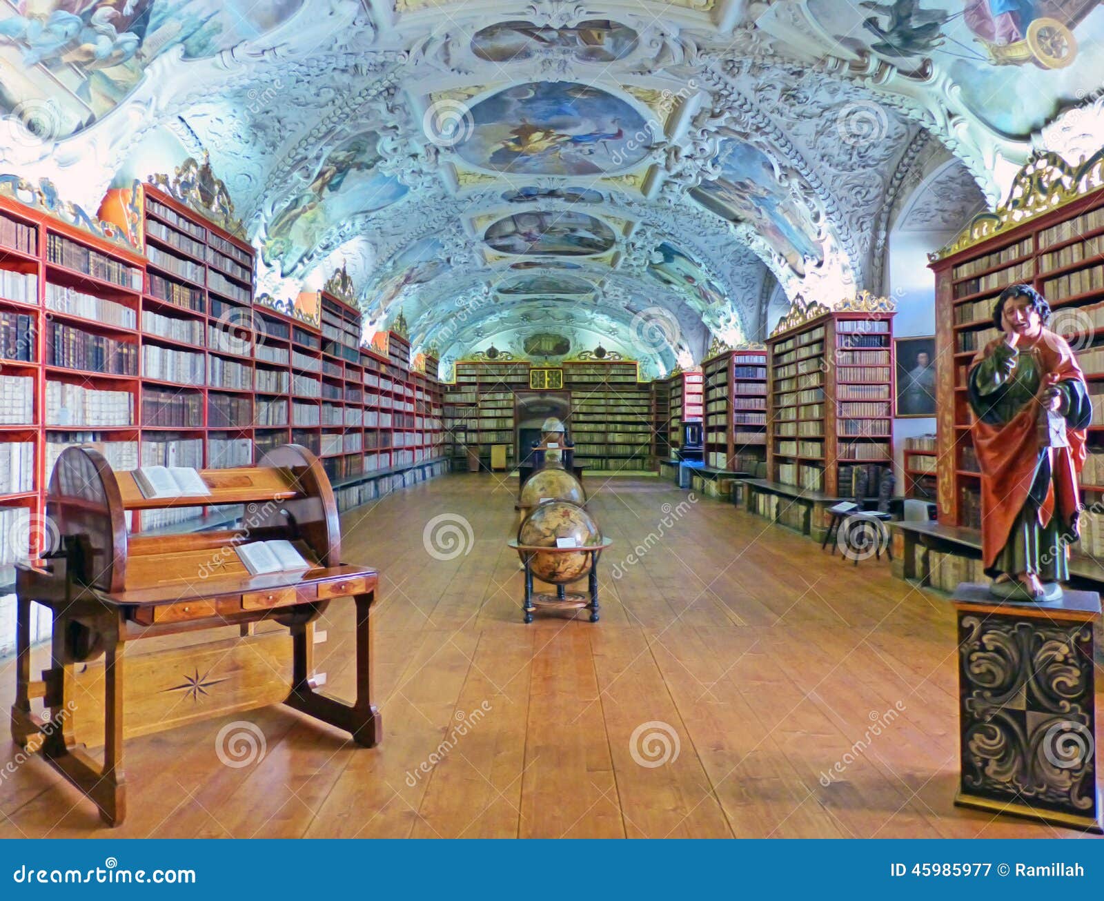 Strahov Monastery Library in Prague Stock Image - Image of books ...