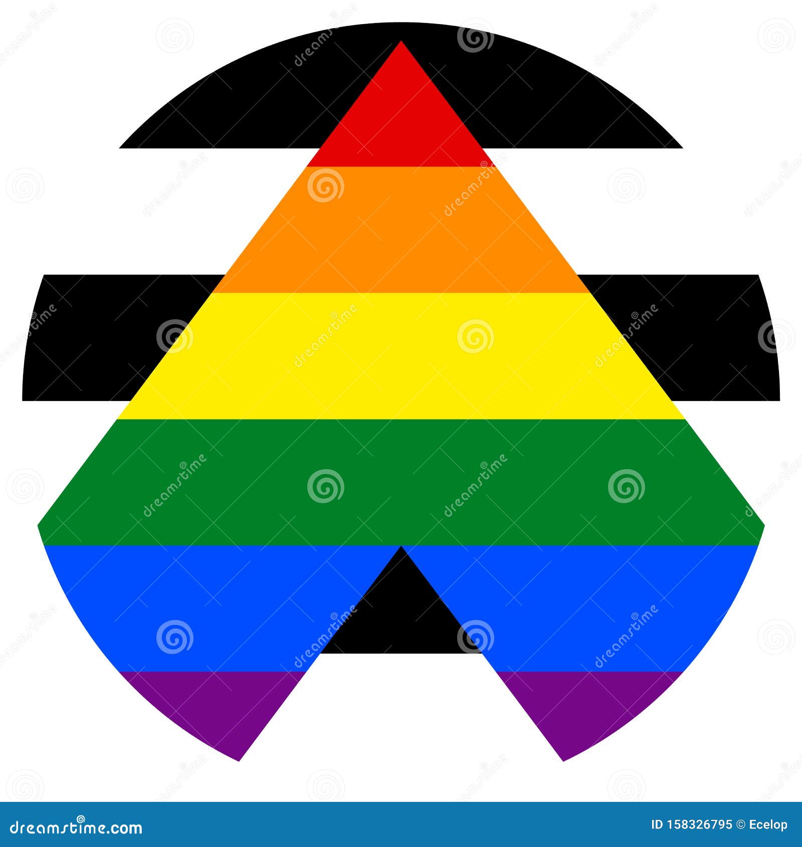 Straight Ally Flag Waving Vector Illustration Designed With Correct ...