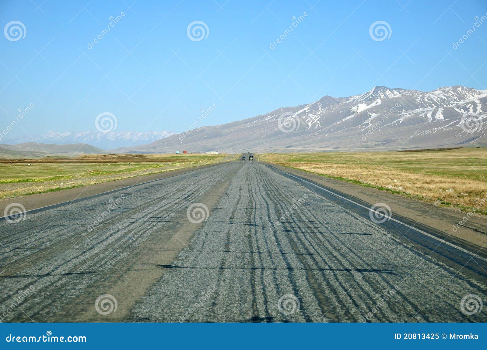 Straight asphalt highway stock image. Image of stepp - 20813425