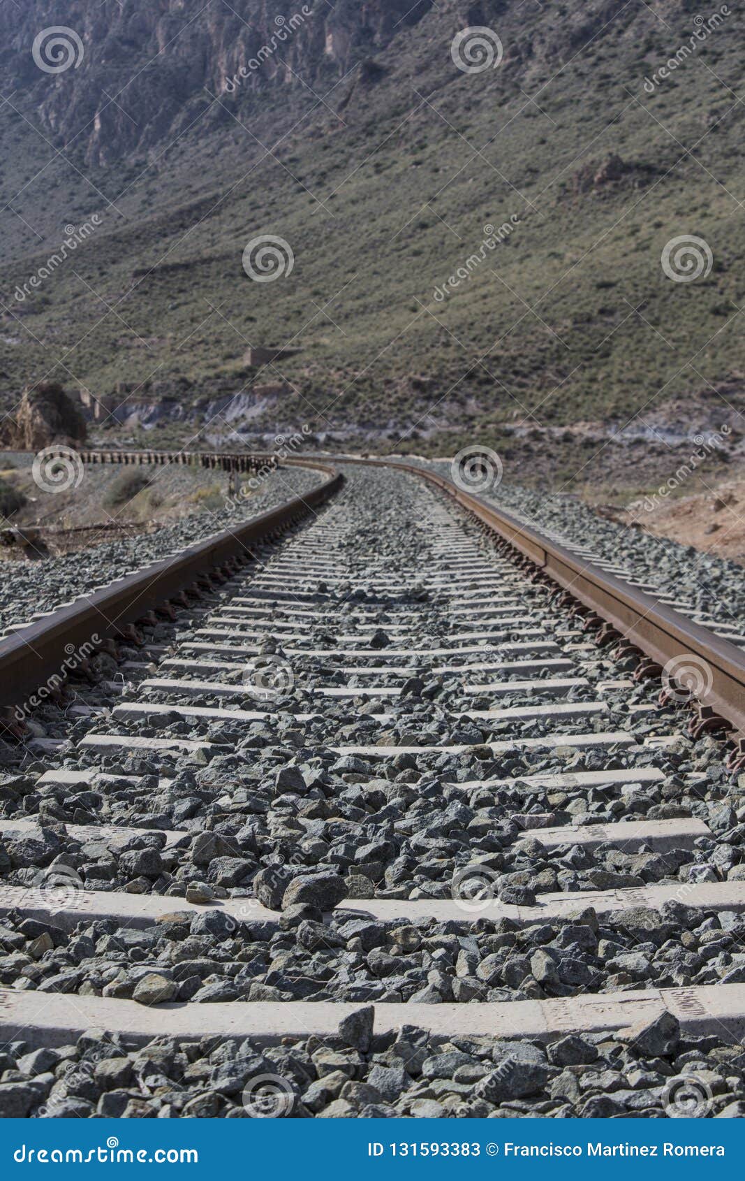 Straight and Curve of Railroad Stock Image - Image of curve, straight ...
