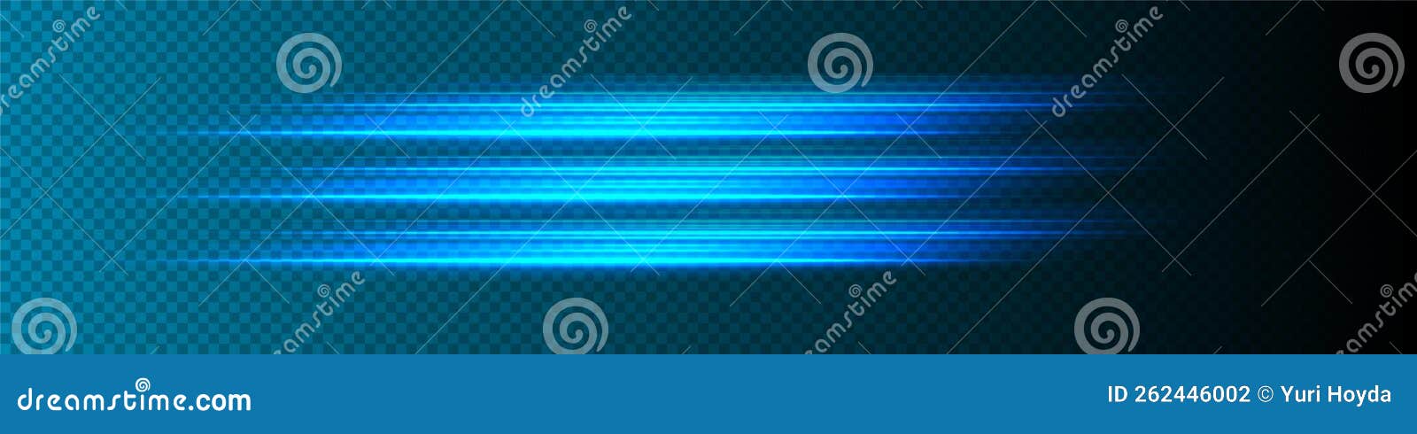 Straight Fast Light. Vector Blue Glowing Lines Air Flow Effect ...