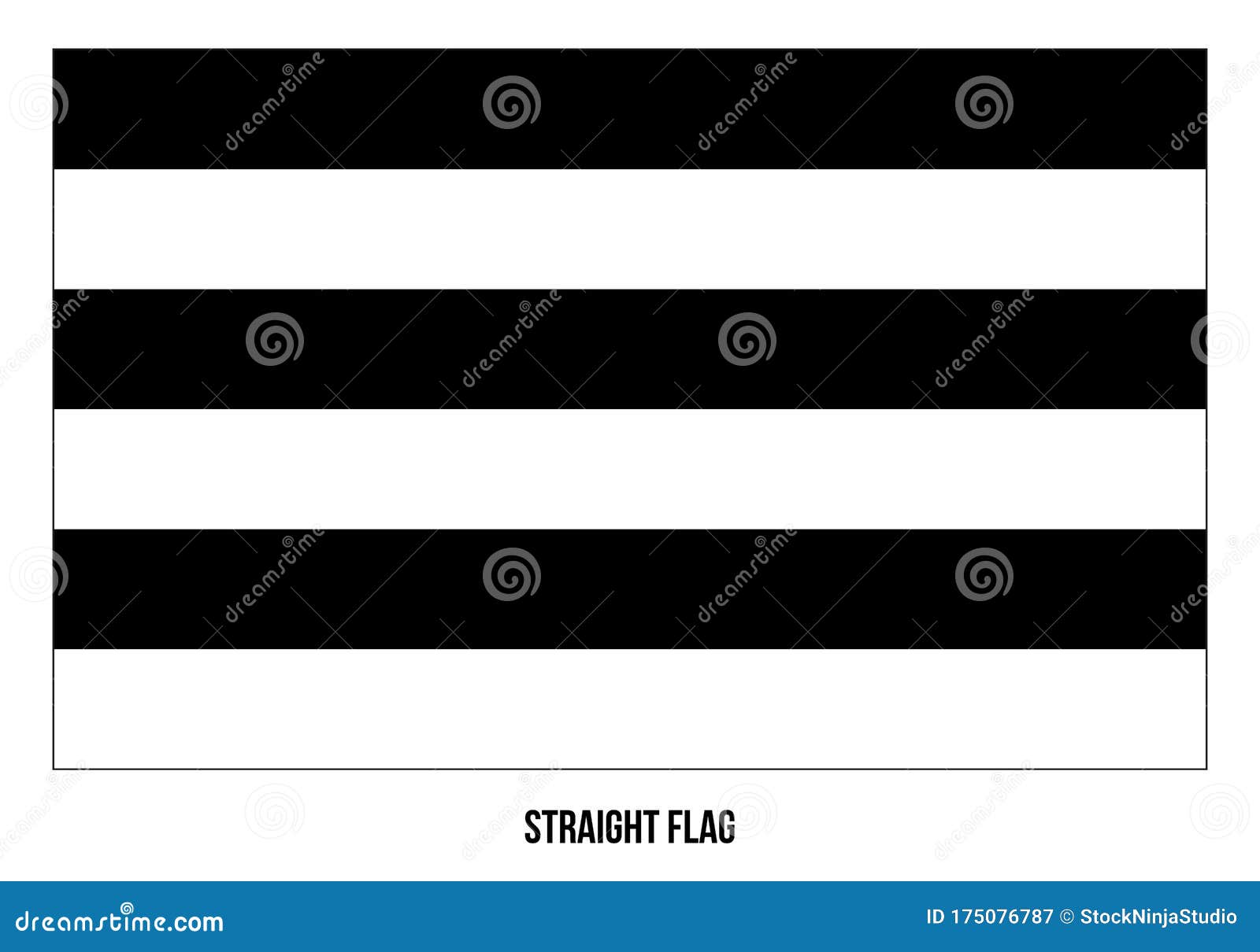 Straight Flag Vector Illustration Designed with Correct Color Scheme ...