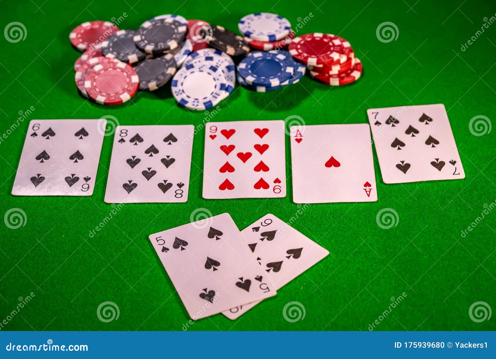 Straight Flush Winning Hand in a Game of Poker Editorial Image - Image ...