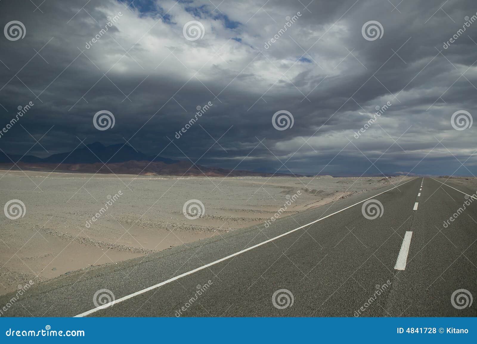 Straight Highway with Clouds Stock Photo - Image of storm, highway: 4841728