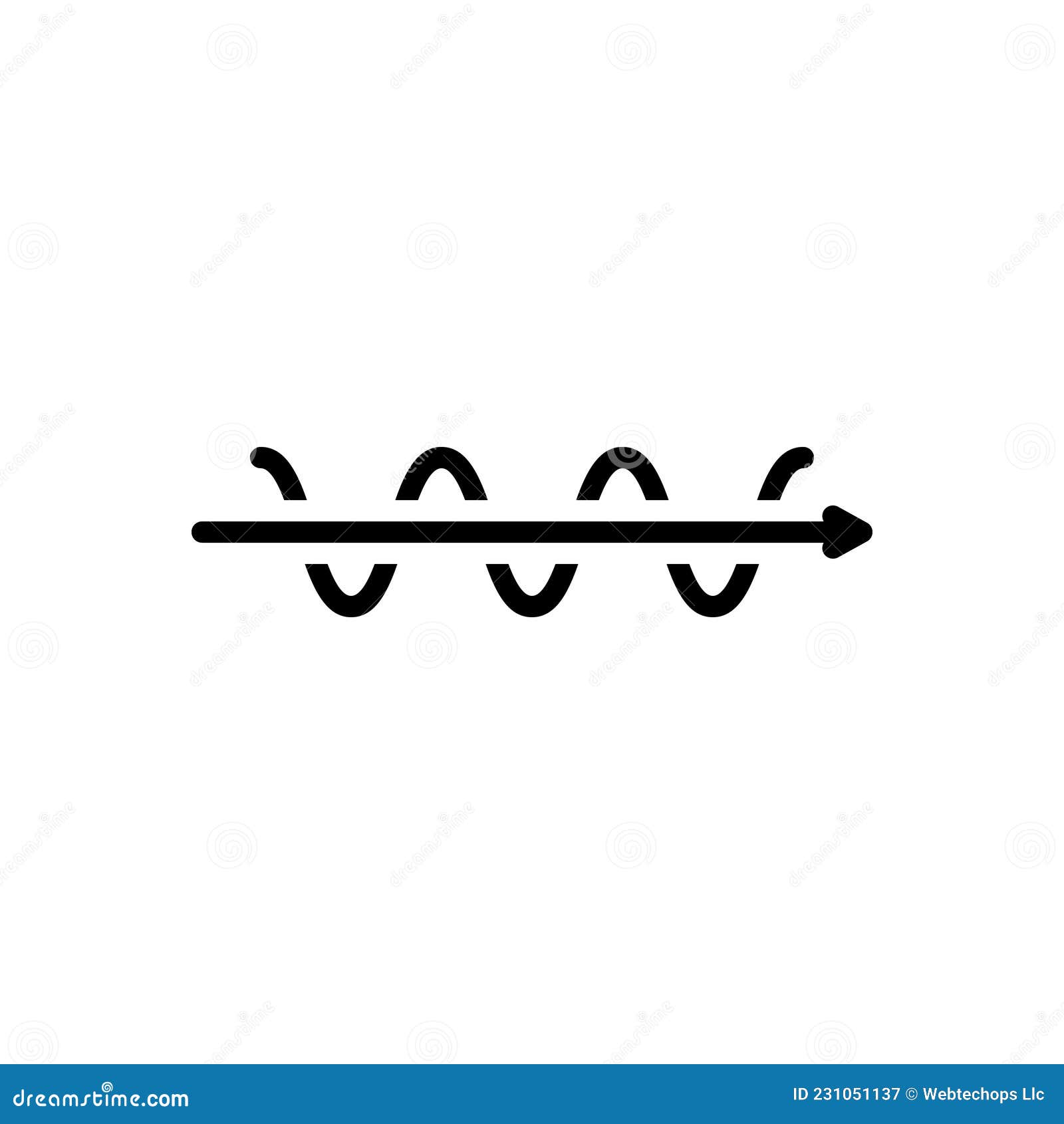 Black Line Icon for Straight, Direct and Decision Stock Vector ...