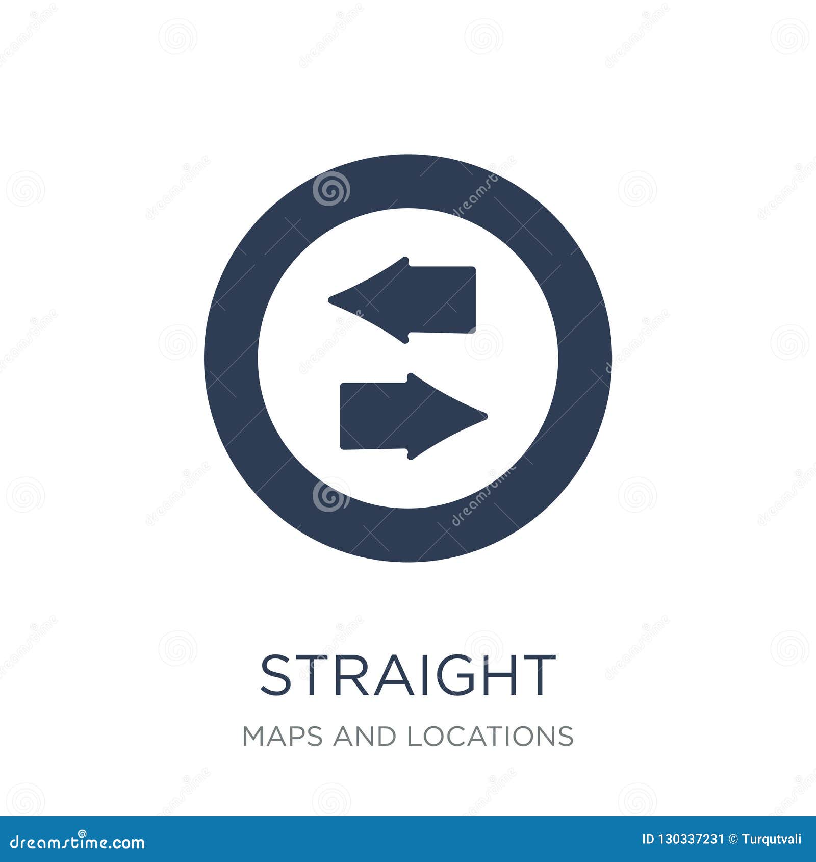 Straight Icon. Trendy Flat Vector Straight Icon on White Background ...