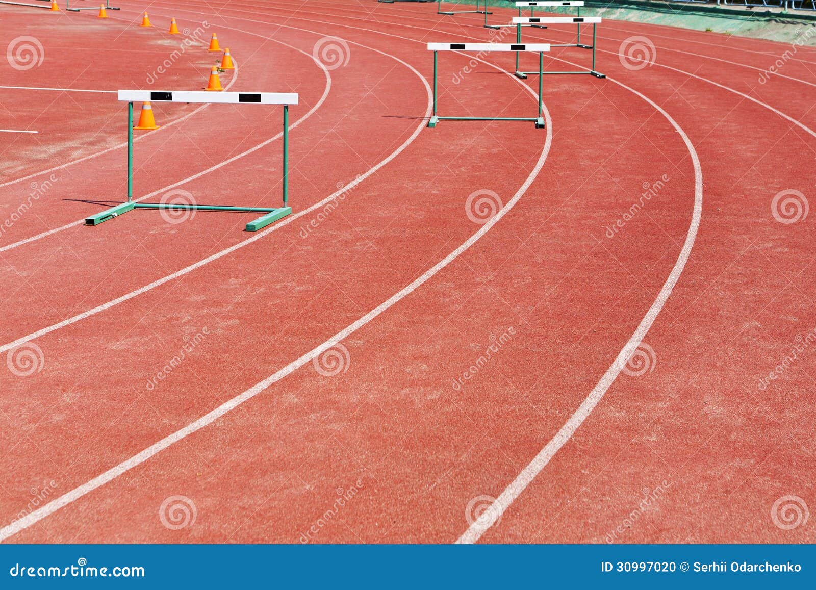 Straight Lanes of Running Track Stock Photo - Image of racecourse, mark ...