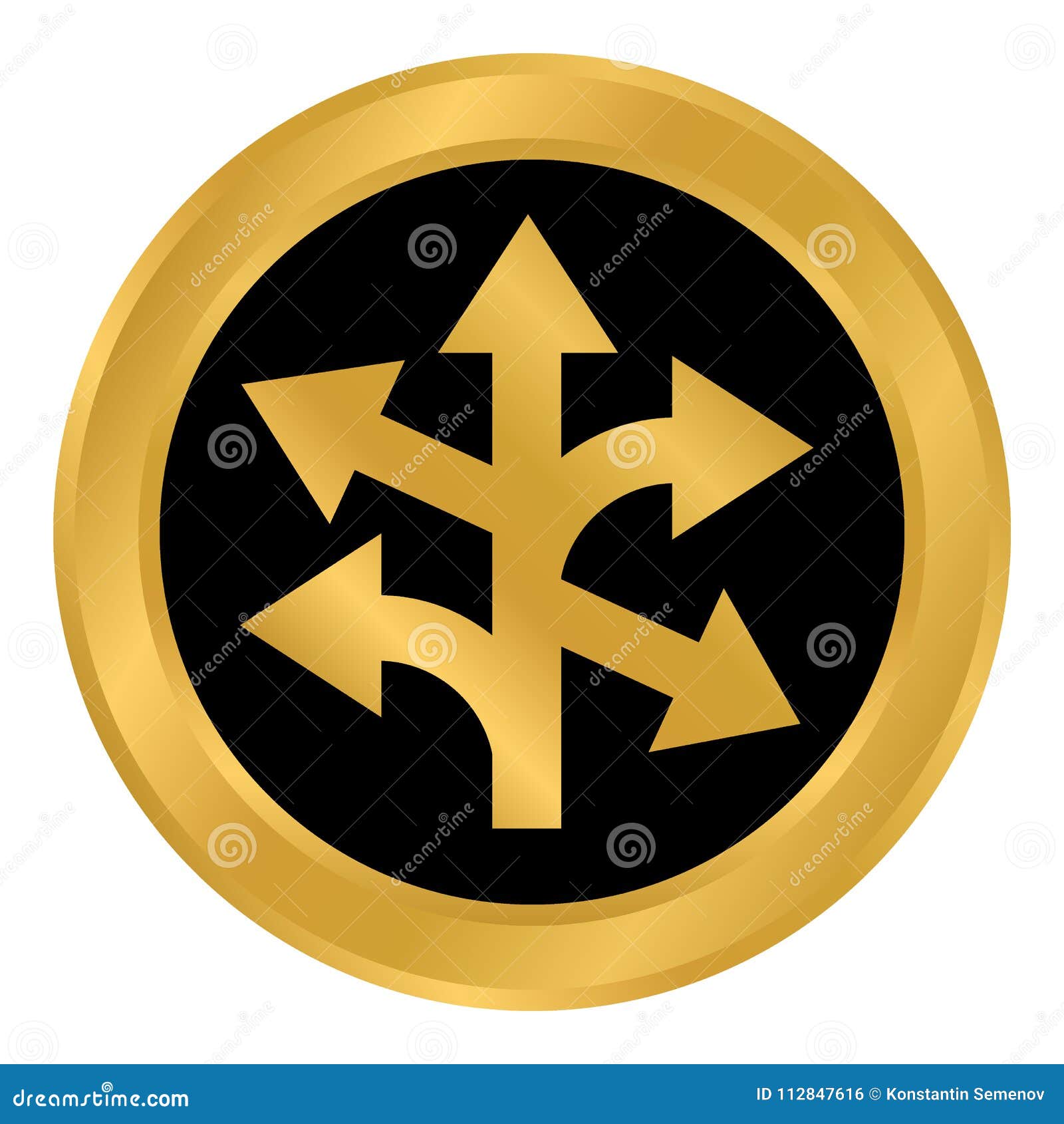 Straight, Left and Right Arrow Button. Stock Illustration ...