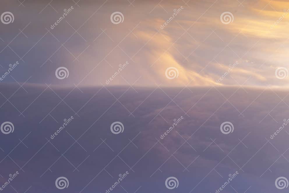 Straight Line Cloud Spliting the Sky Stock Photo - Image of outdoor ...