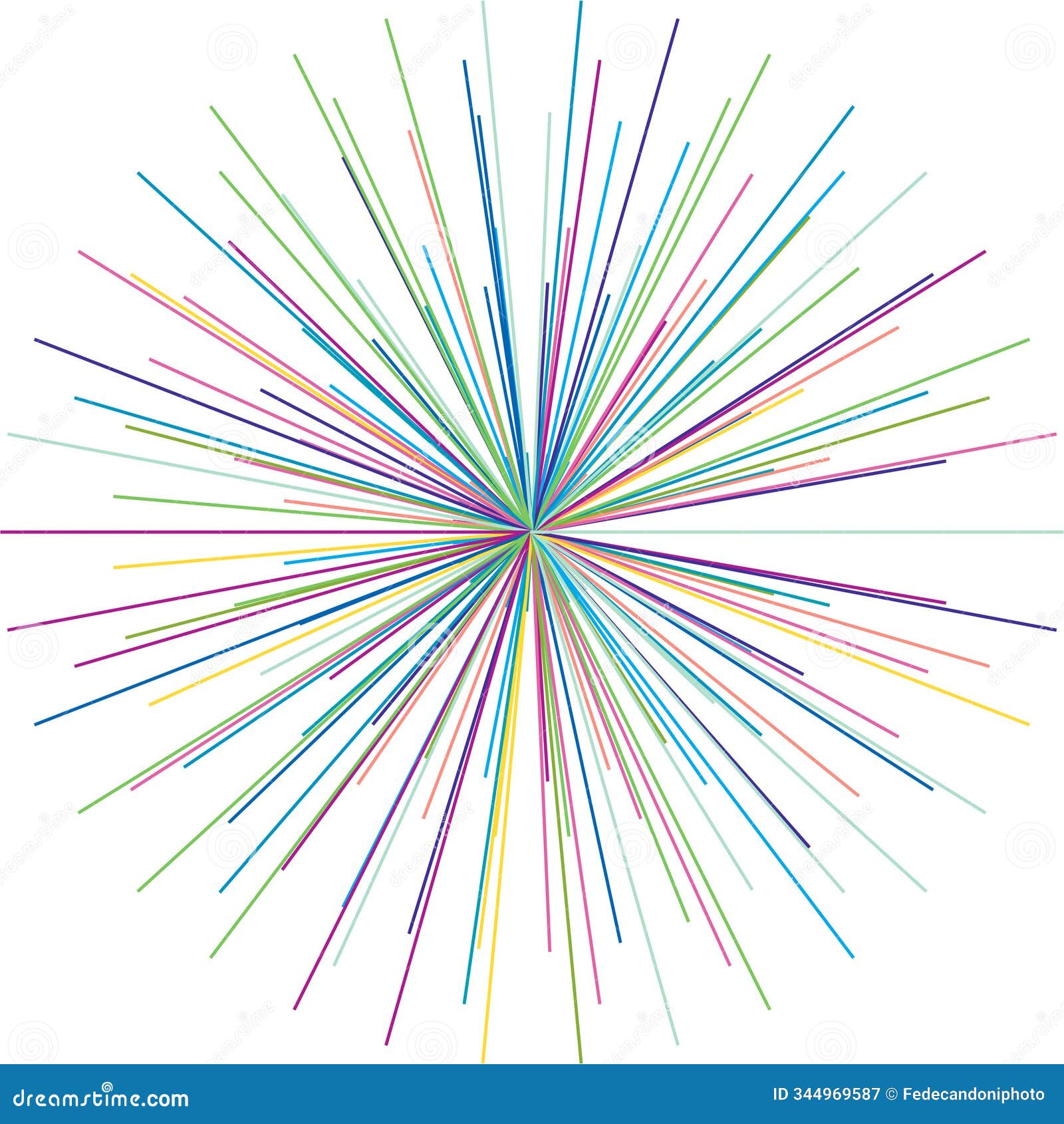 Firework Exploded During Lightning, Vector Cartoon Stick Figure ...
