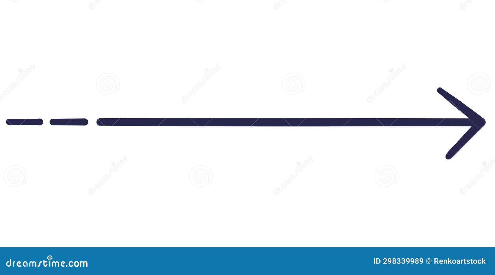 Straight Long Arrow. Black Roughen Long Pointer Vector Isolated ...