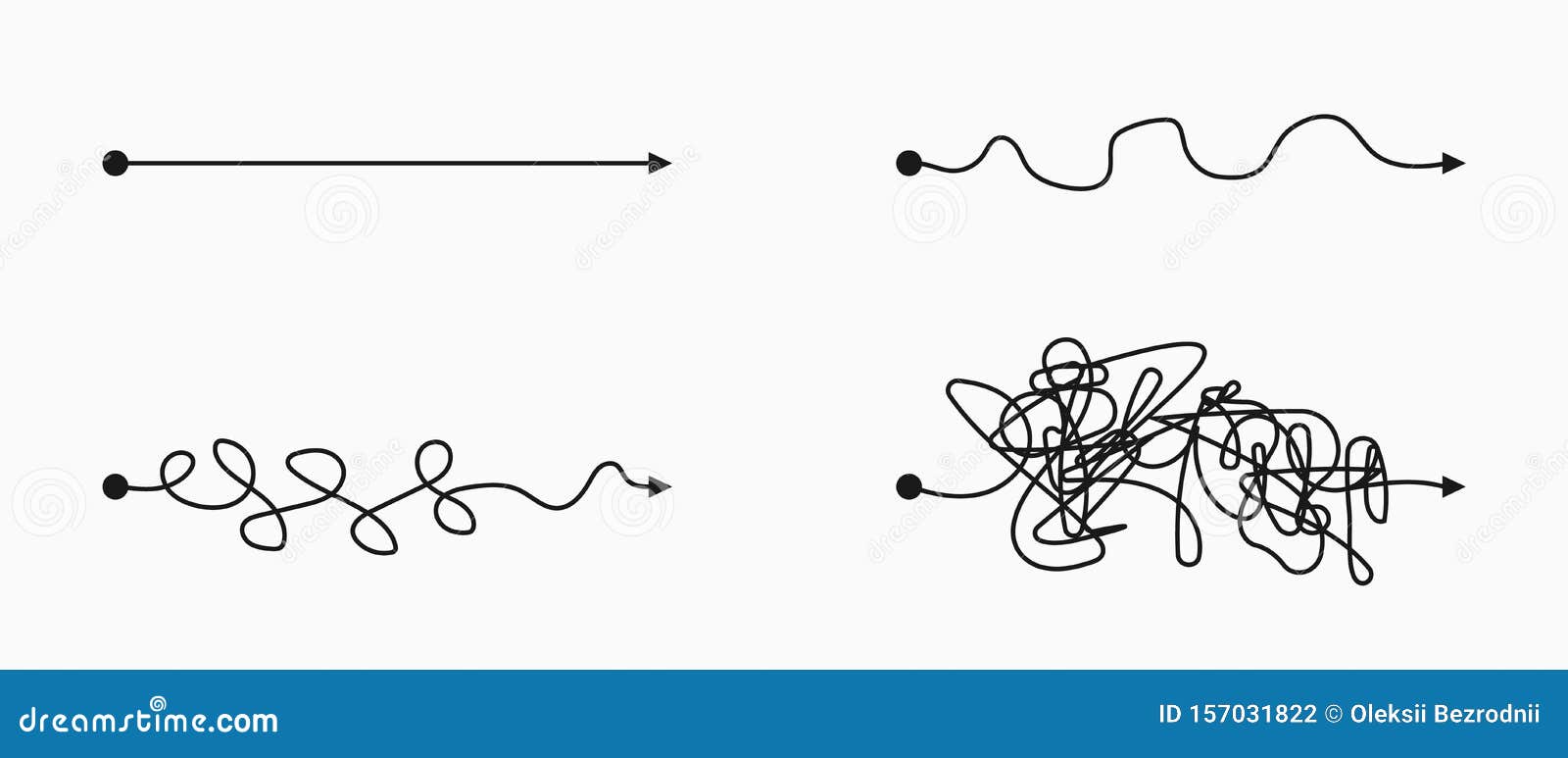 Straight and messy lines . stock vector. Illustration of simple - 157031822