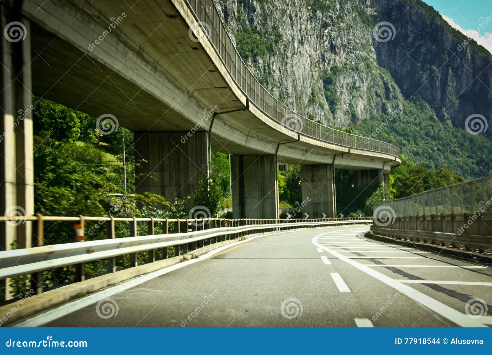 Straight mountain bridge stock photo. Image of space - 77918544
