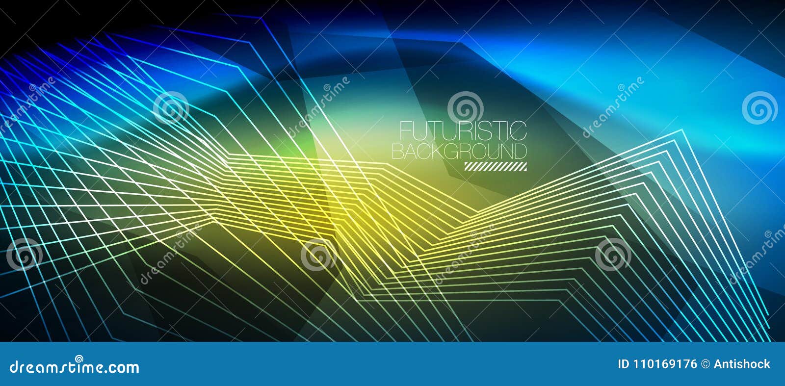 Straight neon lines stock vector. Illustration of idea - 110169176