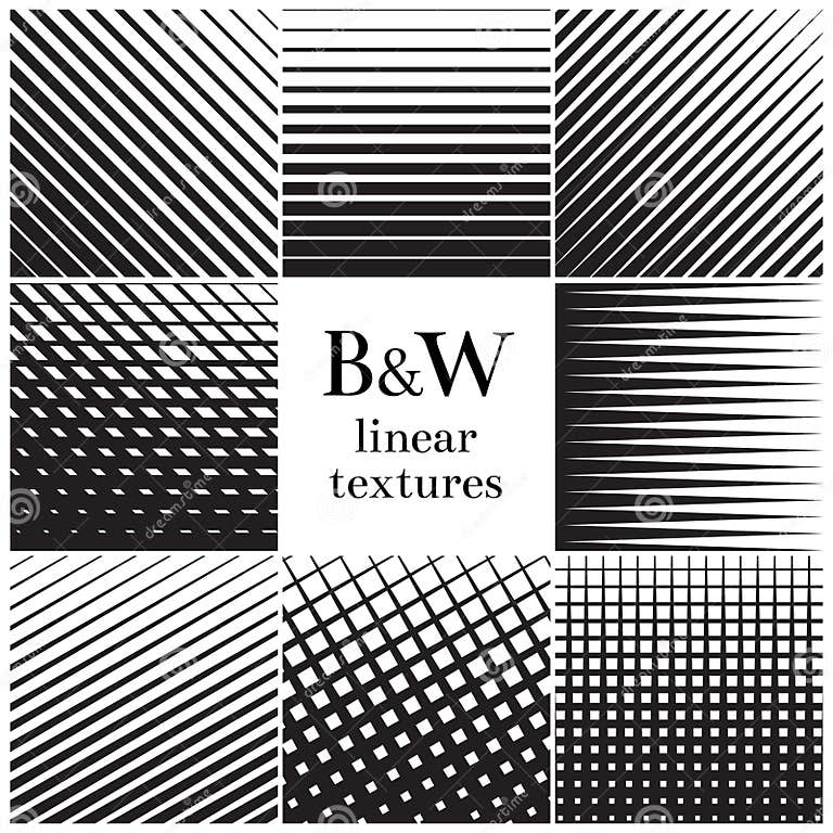 Straight, Parallel Thick To Thin Lines and Grids Stock Vector ...