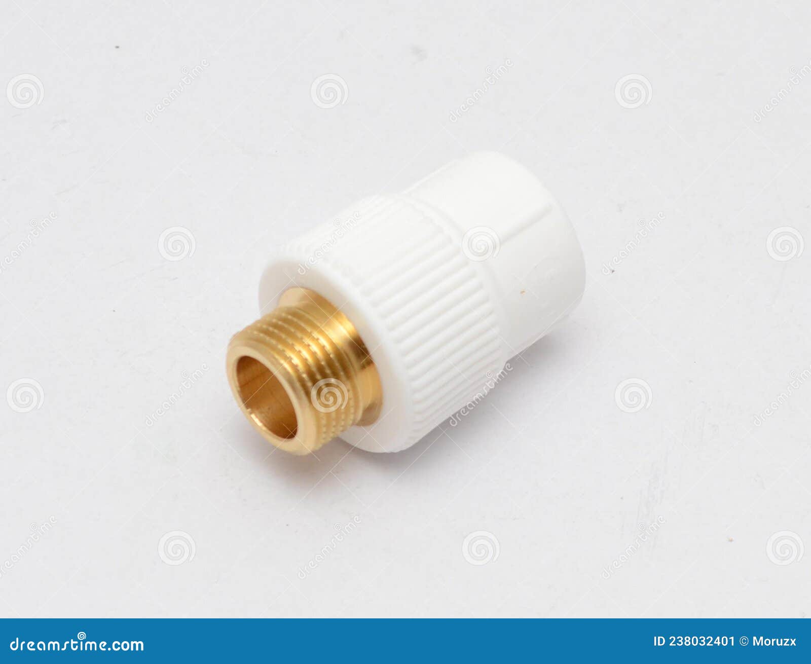 Straight PPR Part with Exterior Thread. Stock Image - Image of interior ...