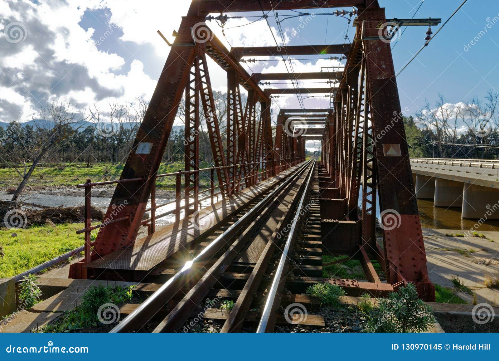 Straight rail lines stock image. Image of locomotive - 130970145