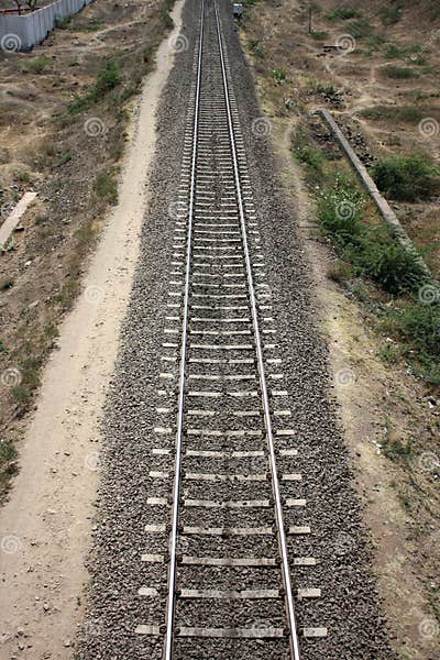 Straight Railway Track stock image. Image of travel, tracks - 14099217
