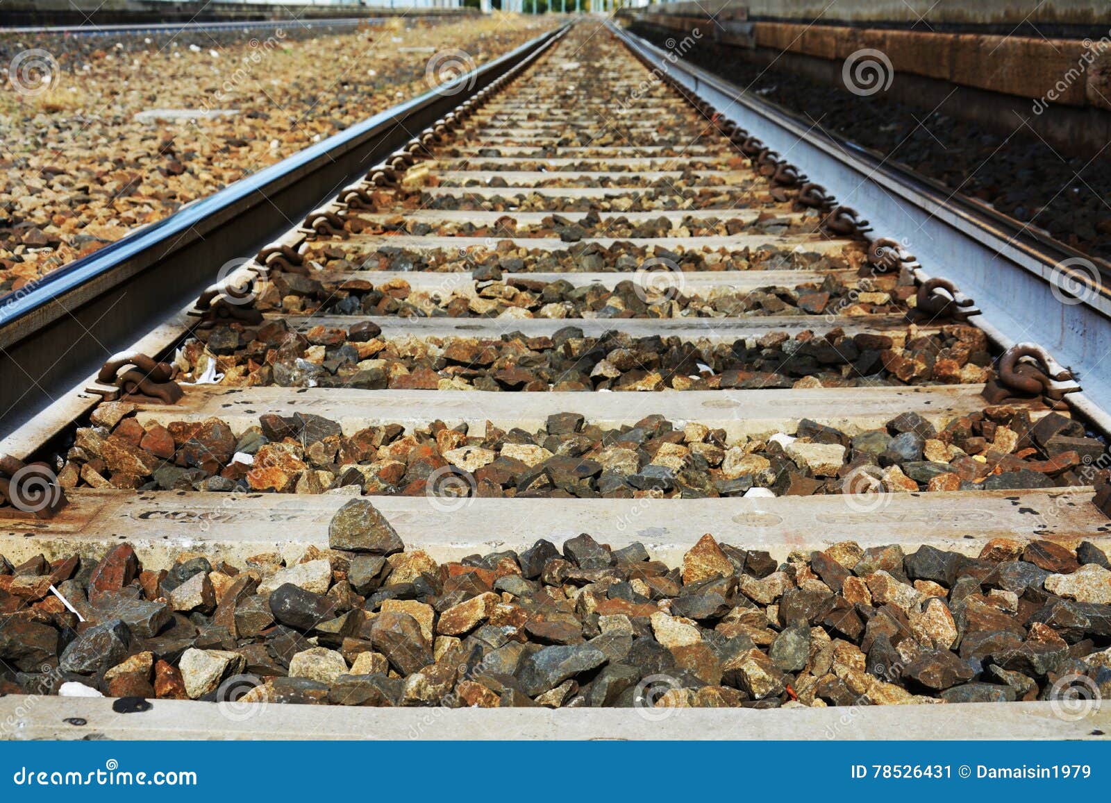 Straight railway track stock image. Image of concept - 78526431
