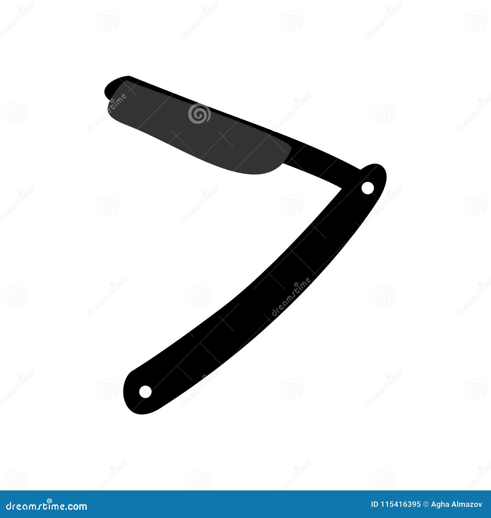 Straight razor icon stock illustration. Illustration of isolated ...