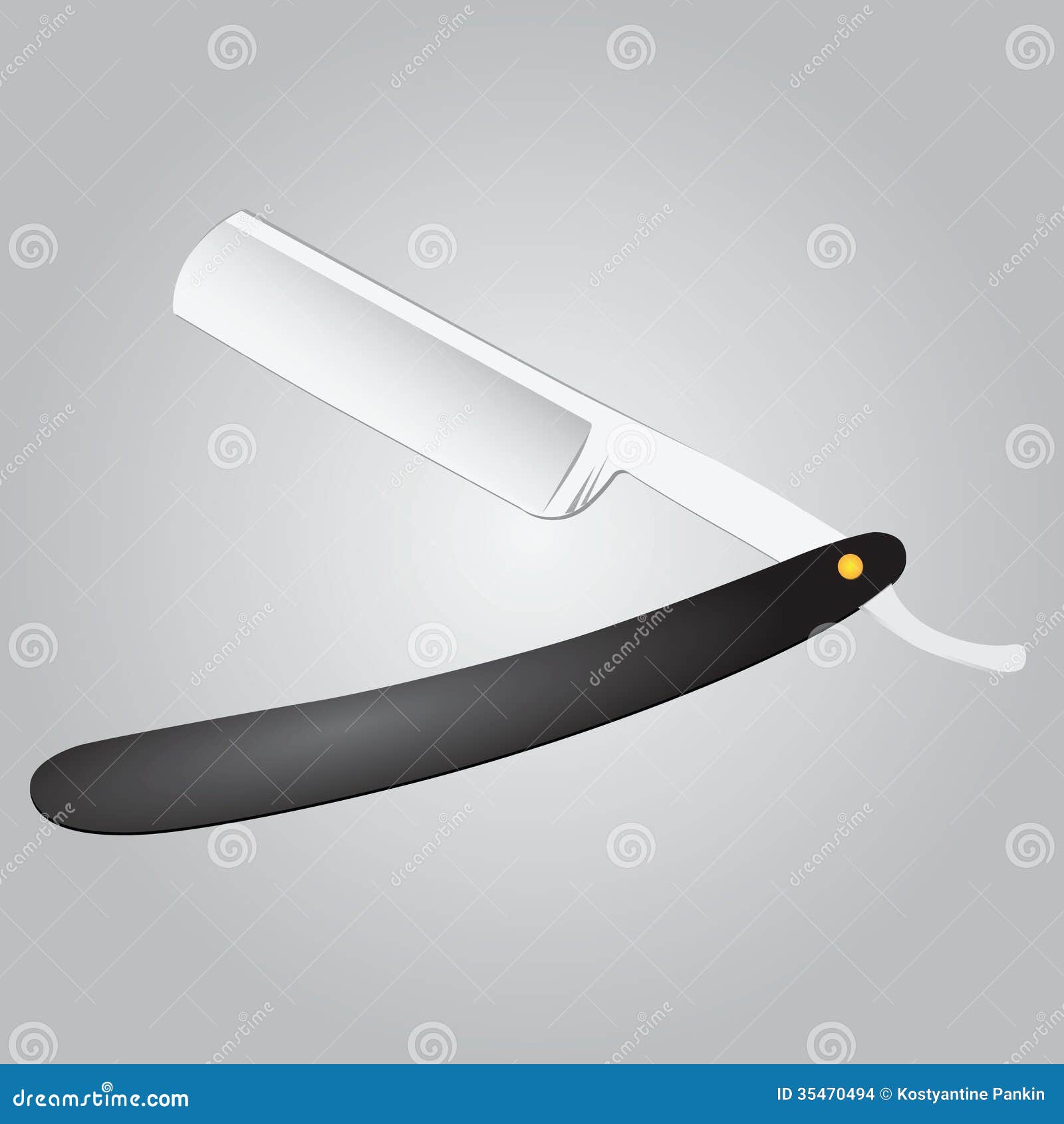 Straight razor stock vector. Illustration of simplicity - 35470494