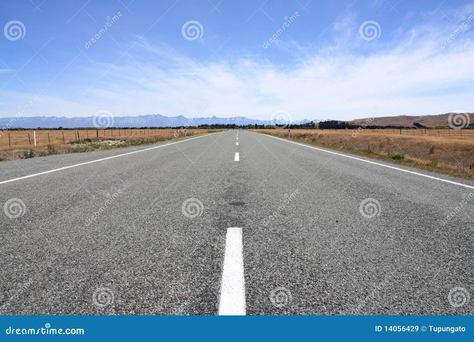 Straight road stock image. Image of tarmac, island, canterbury - 14056429