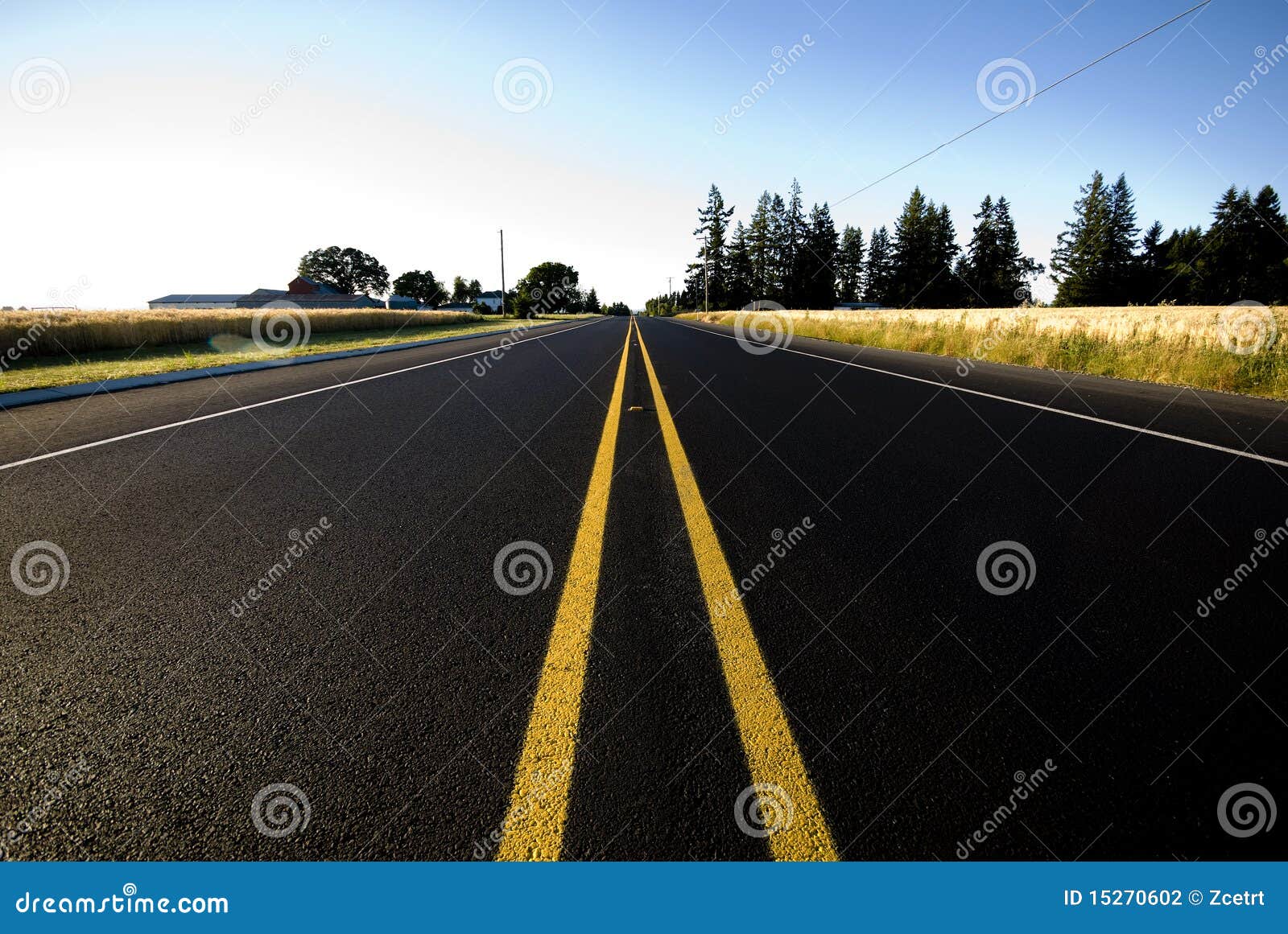 Straight road stock photo. Image of blue, asphalt, america - 15270602