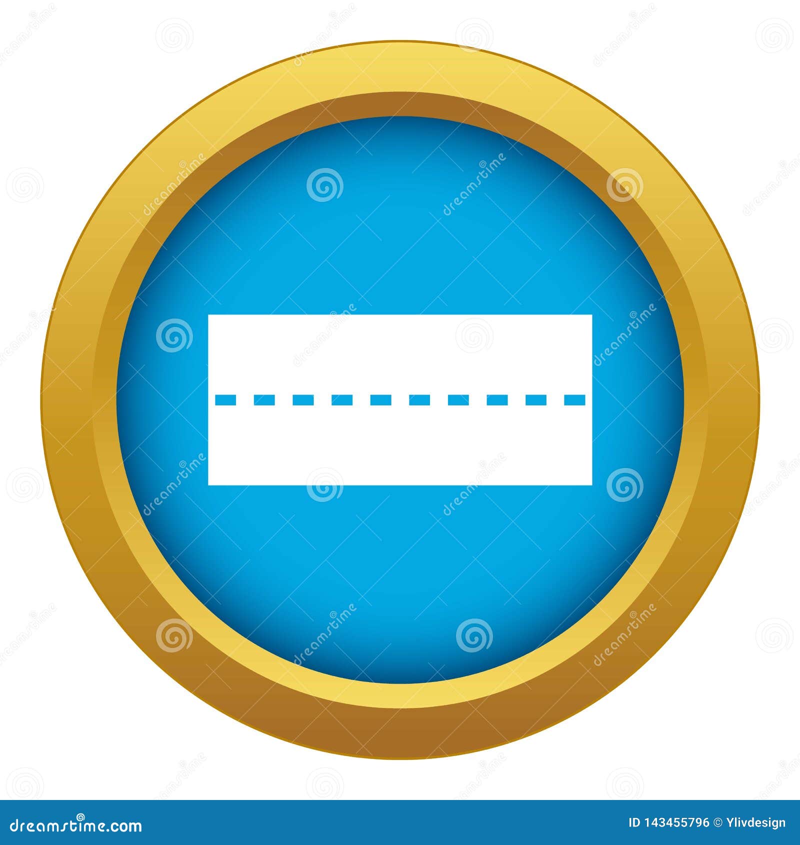 Straight Road Icon Blue Vector Isolated Stock Vector - Illustration of ...