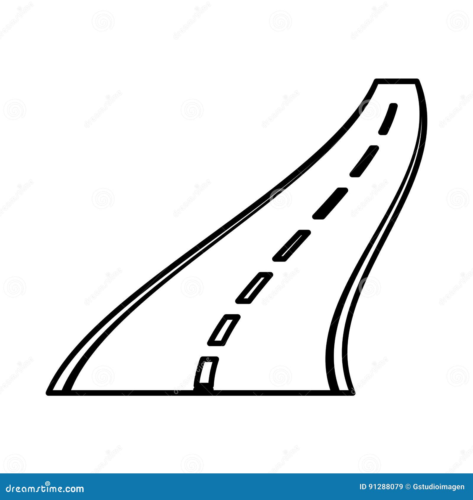 Straight Road Isolated Icon Stock Vector - Illustration of journey ...