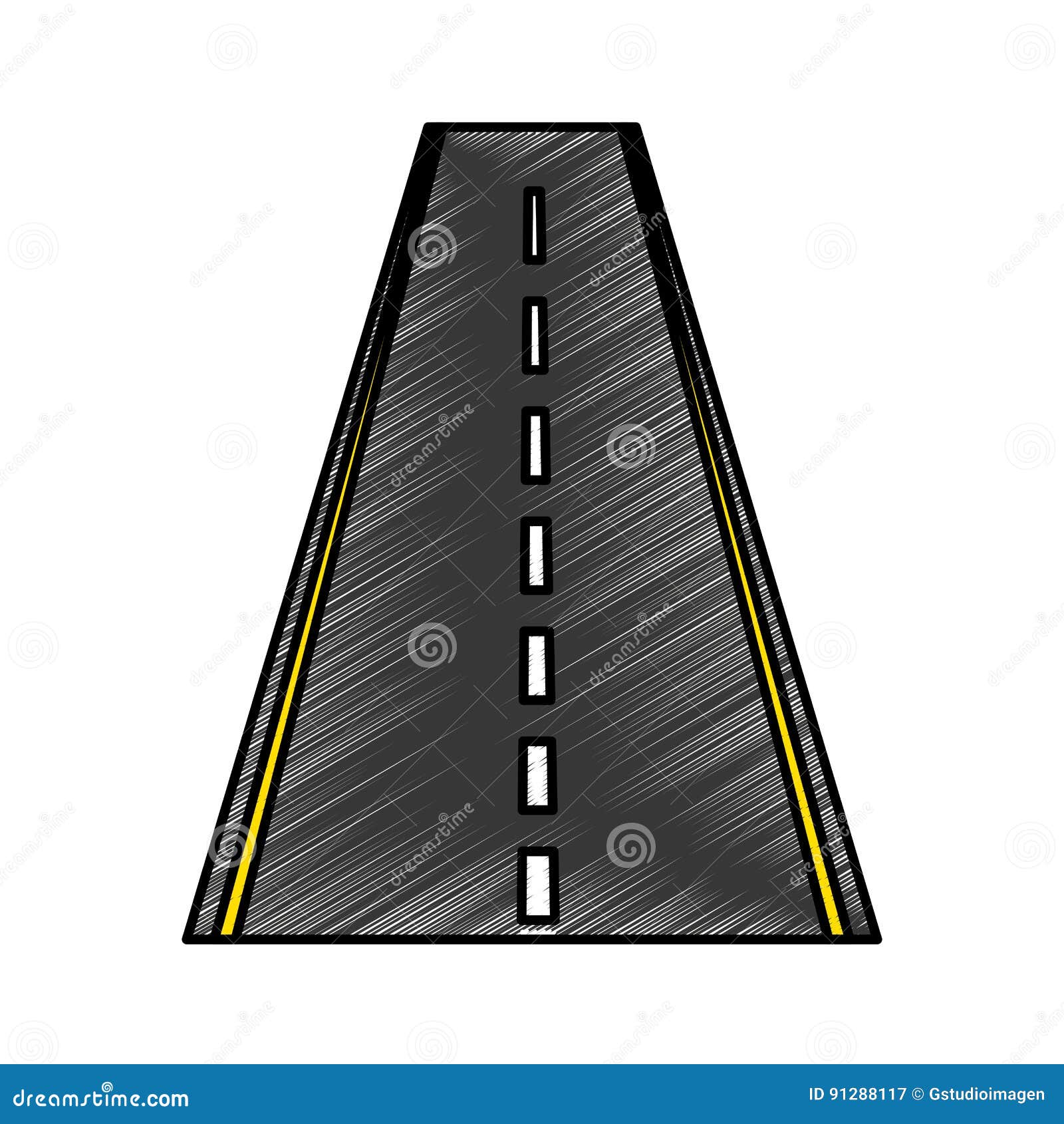 Straight Road Isolated Icon Stock Vector - Illustration of concept ...