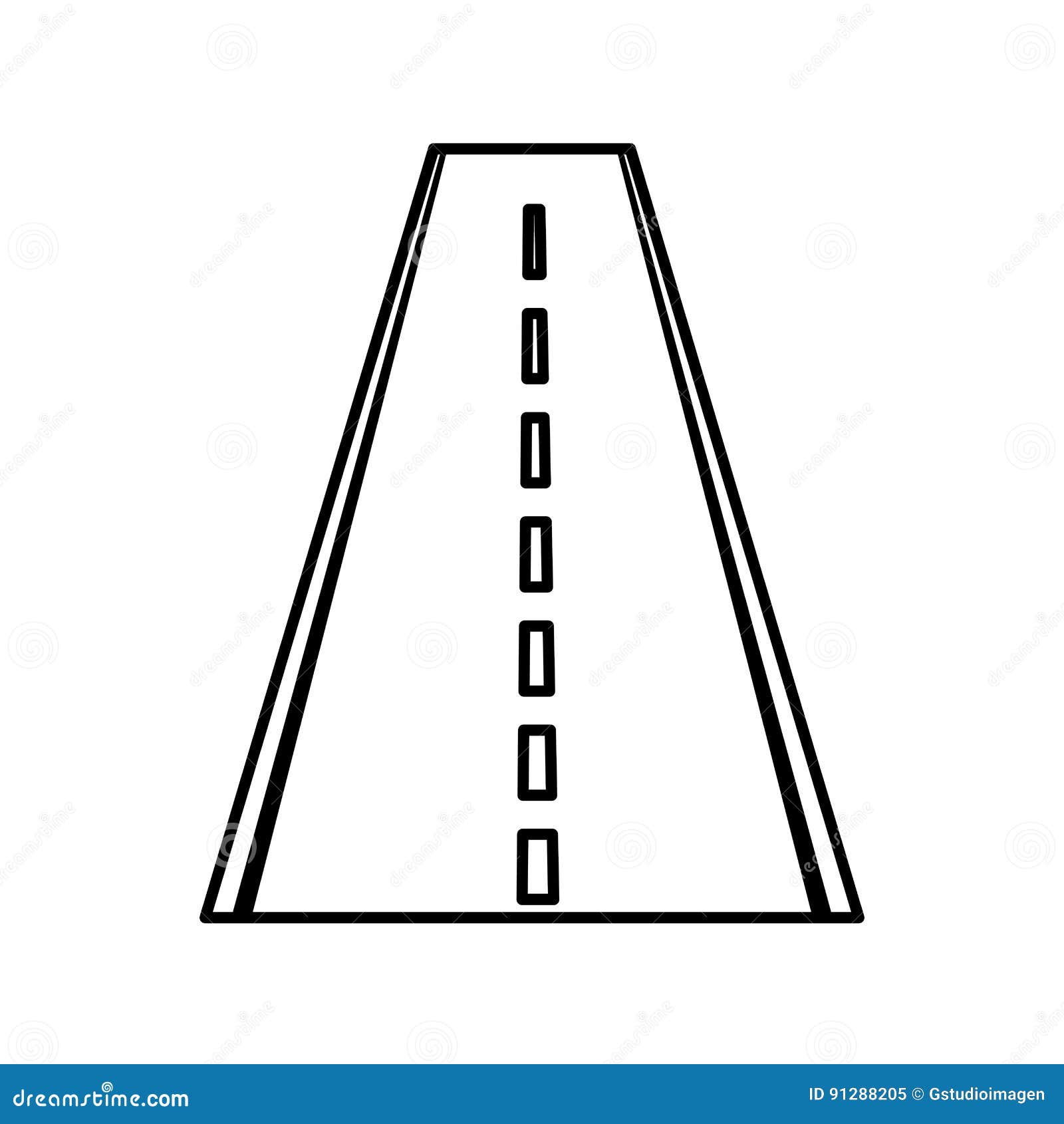 Straight Road Isolated Icon Stock Vector - Illustration of icon, sign ...