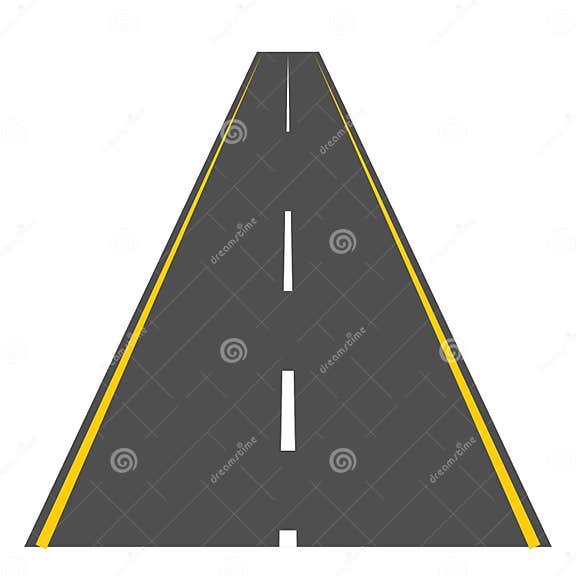 Straight Road Marking Vector Illustration Stock Vector - Illustration ...