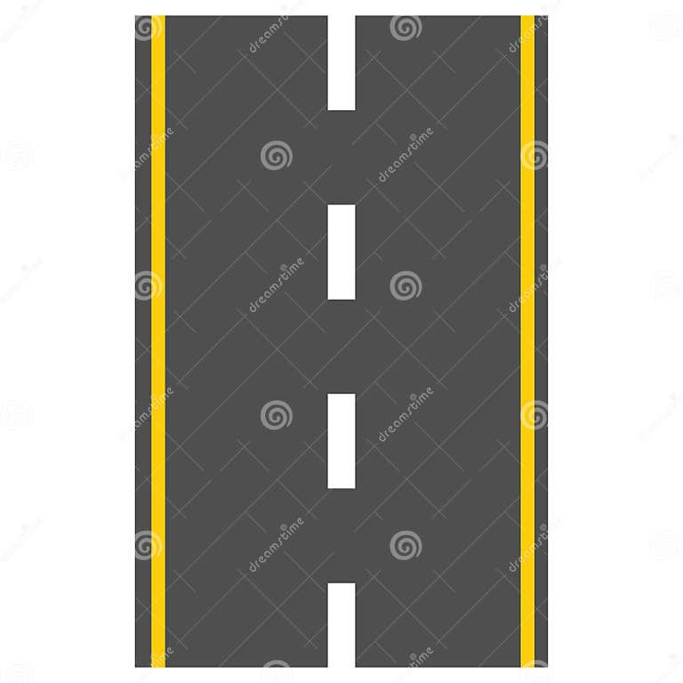 Straight Road Marking Vector Illustration Stock Vector - Illustration ...