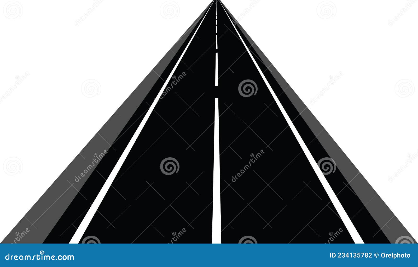 A Straight Road with Perspective. Stock Vector - Illustration of ...