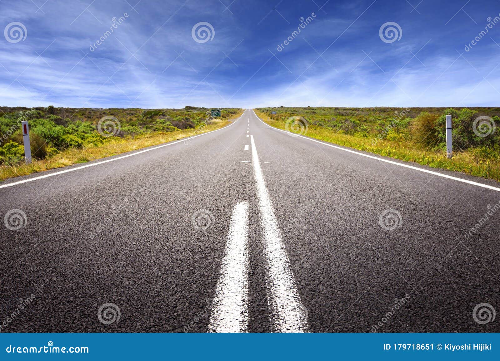 Straight Road in Victoria Australia Stock Image - Image of spring ...