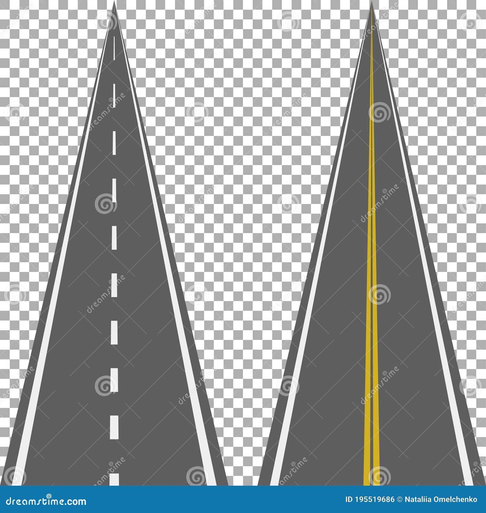 Straight Roads Isolated ,vector Stock Illustration - Illustration of ...