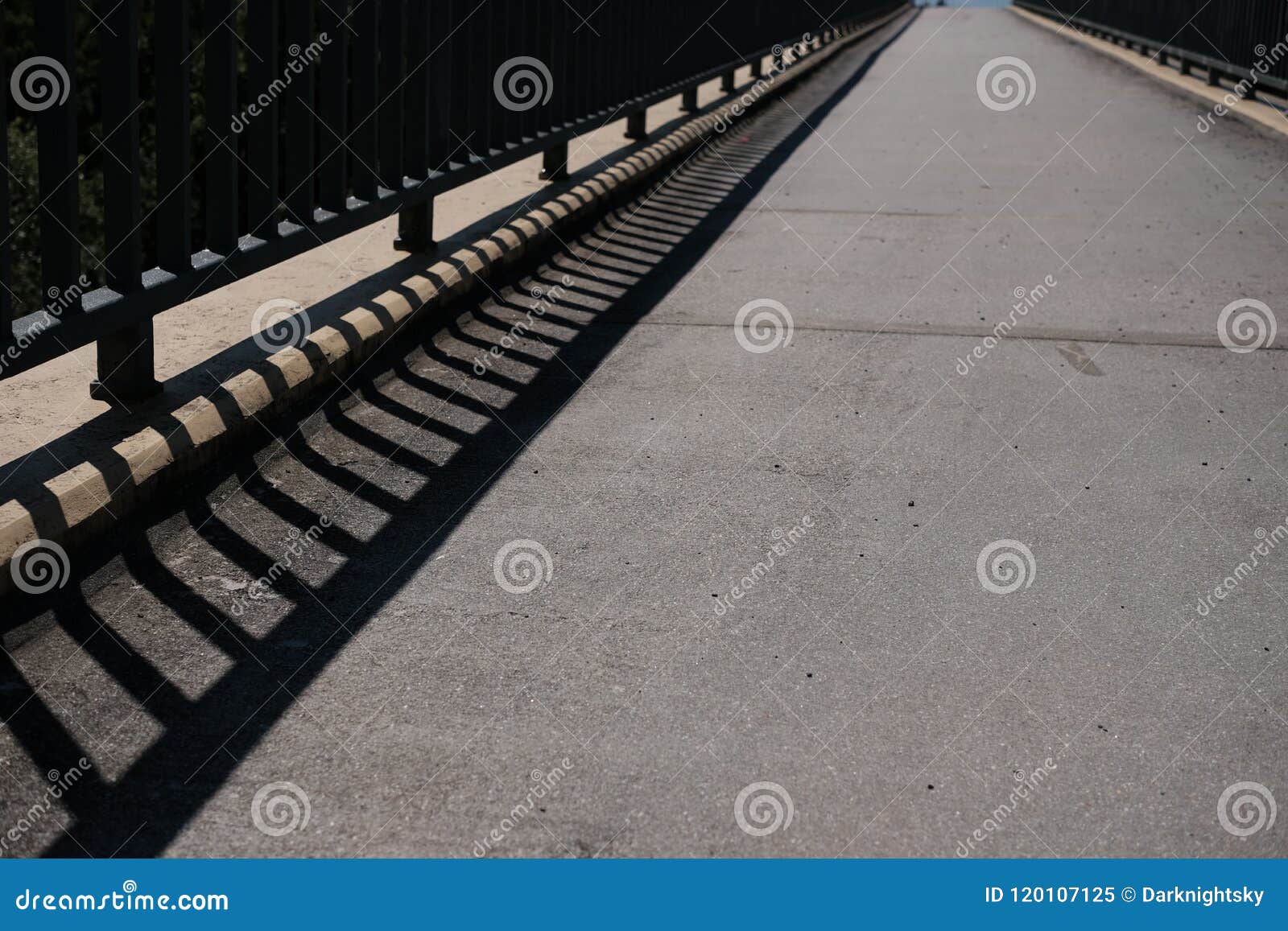Asphalt Pavement Bridge with a Railing Stock Image - Image of painting ...